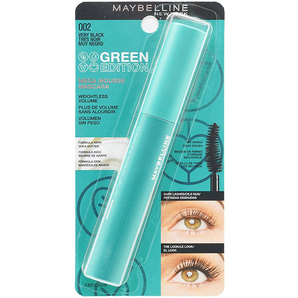 Maybelline - MASCARA GREEN EDITION NEGRO INTENSO | MAKEMORE