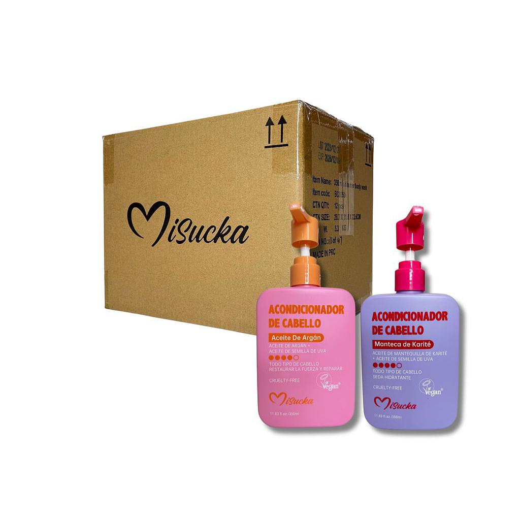Misucka - Acondicionador Aceite Argan & Manteca Karite 24 Unidades | MAKEMORE