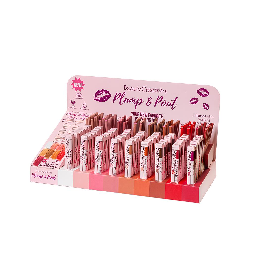 Beauty Creations - Plump & Pout Display 204 pcs (No Incluye Tester ...